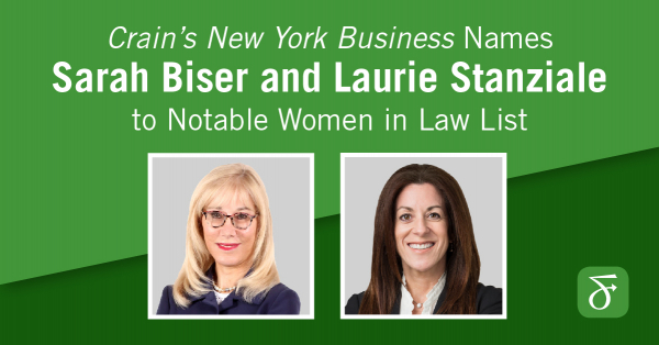 Crain’s New York Business Selects Sarah Biser and Laurie Stanziale to ...