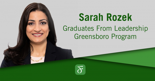 Sarah Rozek Graduates From Leadership Greensboro Program