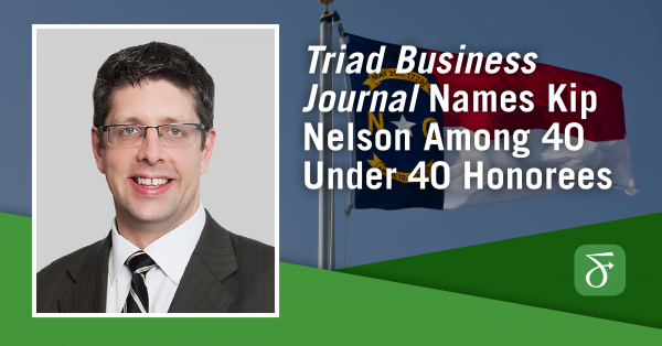 Triad Business Journal Names Kip Nelson Among 40 Under 40 Honorees