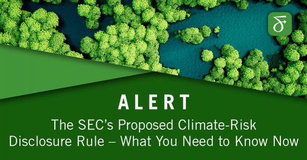 The SEC's Proposed Climate-Risk Disclosure Rule – What You Need to Know Now